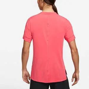 Nike Dri-fit Short Sleeve Yoga Top - Light Red
