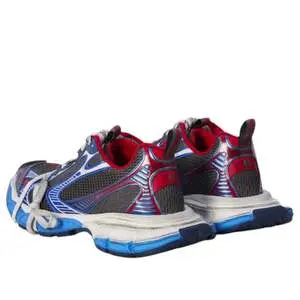 Balenciaga 3xl Worn-out Sneakers - Blue/red