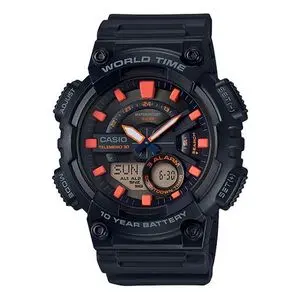 Casio Solar Powered Waterproof Sports Analog/digital Combo Watch - Black