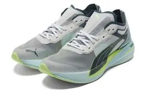 PUMA Deviate Nitro Elite Athletic Sneakers - Gray/green/blue
