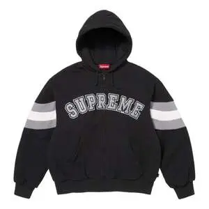 Supreme Ss26 Filled Zip Up Hooded Sweatshirt - Black