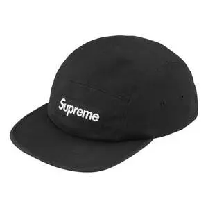Supreme Washed Chino Twill Camp Cap - Black