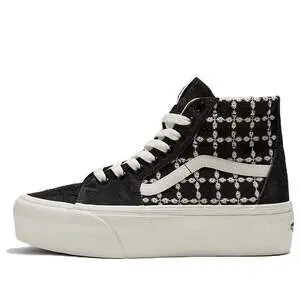 VANS Sk8-hi Tapered Stackform "denim Mix" High Top Sneakers - Black/white/red