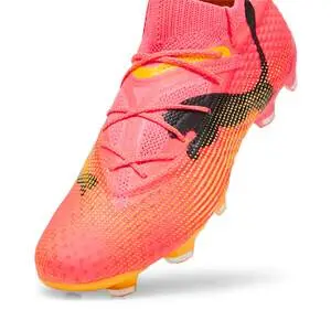 PUMA Future Ultimate Fg Ag "forever Faster Pack" Soccer Cleats - Sunset Glow/black/sun Stream