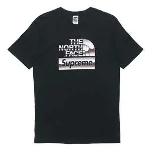 Supreme Ss18 X The North Face Metallic Logo Tshirt Logo Tee