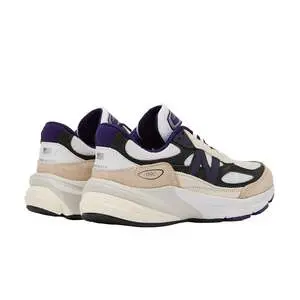 NEW BALANCE 990v6 Made In Usa Sneakers - White/black Plum/phantom