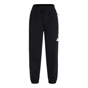 Adidas Fi Pant 3b Logo Print Ankle Banded Knit Pants - Black