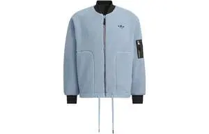 Adidas Reverse Sherpa Bomber Jacket - Black