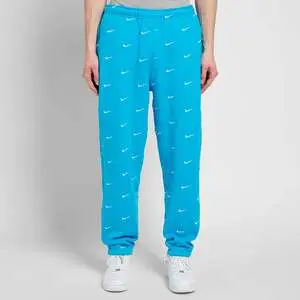 Nike Nrg Swoosh Logo Full Print Straight Sports Pants/trousers/joggers - Blue
