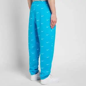 Nike Nrg Swoosh Logo Full Print Straight Sports Pants/trousers/joggers - Blue