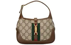 Gucci Jackie 1961 Series Gg Canvas Clutch Shoulder Bag - Brown
