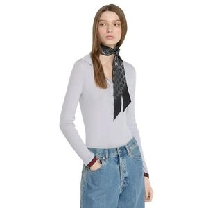 Gucci 26 Printed Silk Ribbon - Black