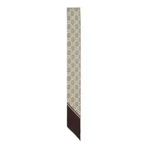 Gucci 26 Silk Scarf - Brown