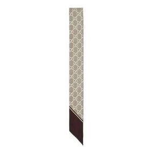 Gucci 26 Silk Scarf - Brown