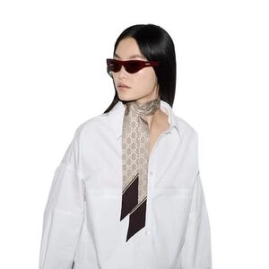 Gucci 26 Silk Scarf - Brown