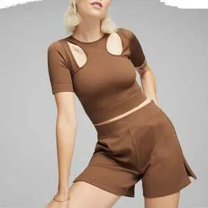 PUMA Ribbed Cut-out T-shirt