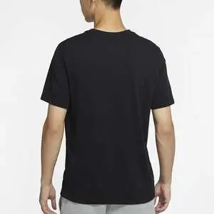 Nike Dri-fit Lebron Logo Round Neck Quick Dry Basketball Sports Short Sleeve - Black