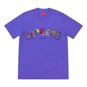 Supreme Ss19 City Arc Tee Dustypurple Logo Tee - Purple