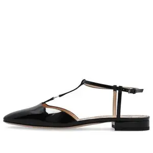 Gucci Flat Ballerina Flats With T-strap - Black