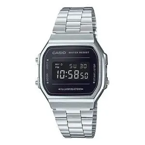 Casio Digital Stainless Steel Strap Watch - Silverblack