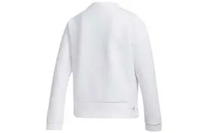 Adidas Style Soft Swt Logo Printing Short Pullover Sports White Hoodie