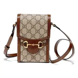 Gucci Horsebit 1955 Mini Bag In Gg Supreme Canvas - Brown