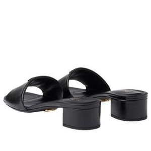 Prada Saffiano Patent Leather Sandals - Black