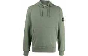 Stone Island Logo Patch Hoodie - Green