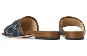 Gucci Gg Denim Slide Sandals - Default Color