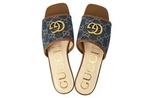 Gucci Gg Denim Slide Sandals - Default Color