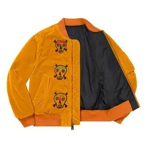 Supreme Clayton Patterson Skulls Velvet Bomber Jacket