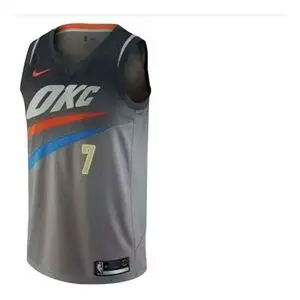 Nike Oklahoma City Thunder Anthony #7 Basketball Jersey - Grey