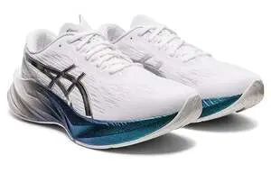 Asics Novablast 3 Platinum Athletic Sneakers - White/silver