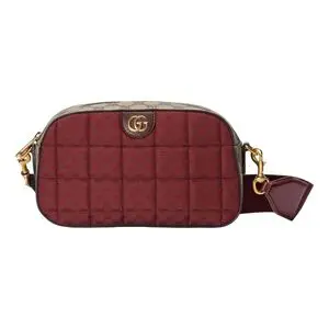 Gucci Mini Gg Canvas Shoulder Bag - Burgundy