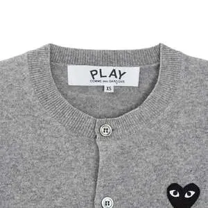Play Comme Des Garcon Emblem Cardigan - Black