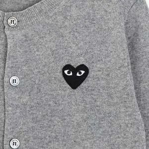 Play Comme Des Garcon Emblem Cardigan - Black