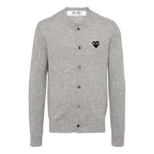 Play Comme Des Garcon Emblem Cardigan - Black