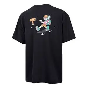 CONVERSE Graphic Print Short Sleeve T-shirt - Black
