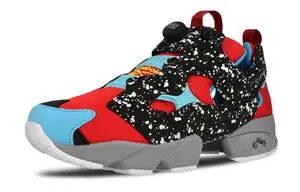 REEBOK Instapump Fury Athletic Sneakers - Black/red/blue