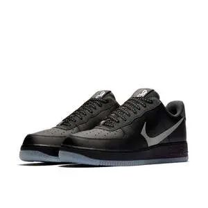 Nike Force 1 Low "grey Swoosh" Sneakers - Black