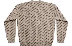 Balenciaga Allover Logo Fine Knit Sweater