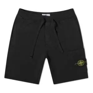 Stone Island Garment Dyed Sweat Shorts - Black
