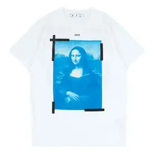 Off-White Ss21 "mona Lisa" Print Short Sleeve T-shirt - White