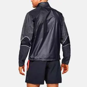 Under Armour Run Impasse Reflect Stripe Pattern Stand Collar Zip-up Jacket