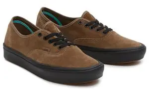 VANS Authentic Comfycush Suede Lace-up Sneakers - Brown/black