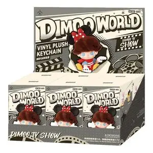 POP MART Disney Dimoo World Vinyl Plush Keychain Sealed Case - Multi-color