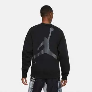 JORDAN X Fragment Crewneck Sweatshirt 'black Reflective Silver