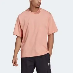 Adidas Originals Solid Color Loose Sports Short Sleeve - Pink