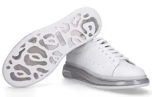 Alexander McQueen Oversized Sneaker With Clear Sole - White/clear