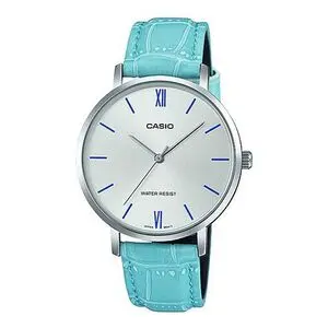 Casio Quartz Waterproof Analog Leather Watch - Light